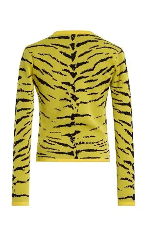 SERGIO HUDSON Tiger- V-neck Cardigan