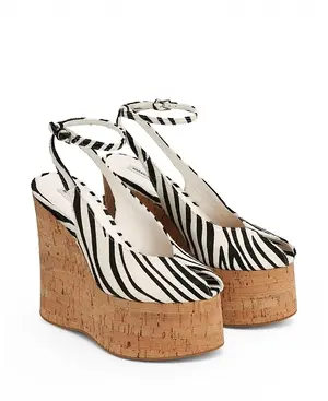 NAKED WOLFE Tansy Wedge - Zebra
