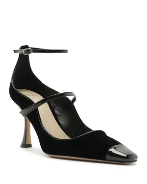 ALEXANDRE BIRMAN Tita Wave 85 Velvet Pumps - Black