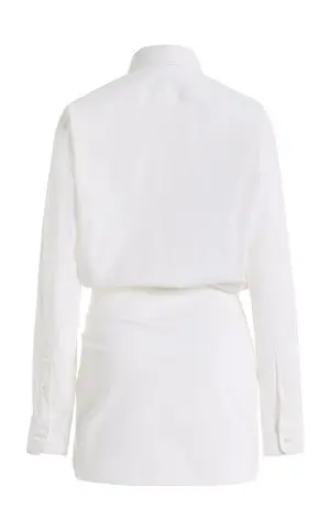 SERGIO HUDSON Stretch Cotton Button-skirt Mini Shirtdress