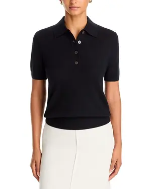 TOCCIN Rue Cashmere Polo Sweater - Jet