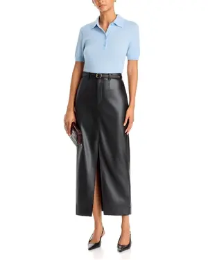 TOCCIN Rue Cashmere Polo Sweater - Sky