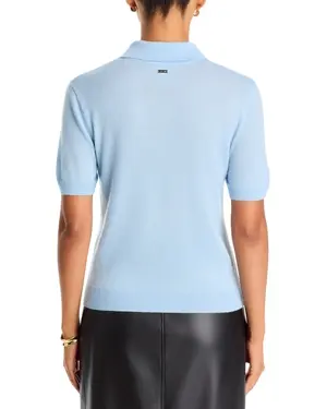 TOCCIN Rue Cashmere Polo Sweater - Sky