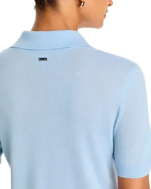 TOCCIN Rue Cashmere Polo Sweater - Sky