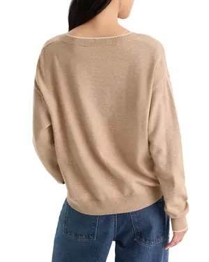 Good American The Cozy V Neck Sweater