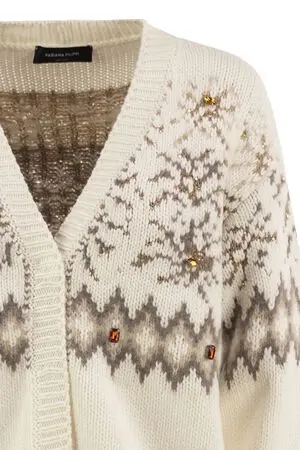 Fabiana Filippi Long-sleeve Open-front Cardigan