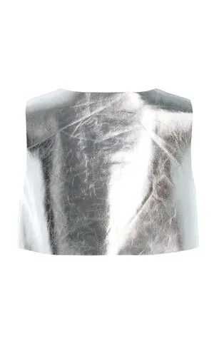 ZANKOV Emily Leather Crop Top