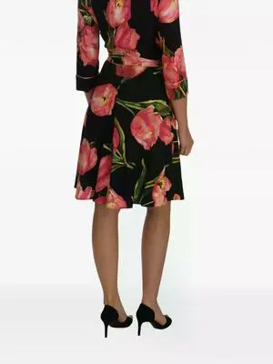 Dolce & Gabbana Tulip-print Wrap Dress