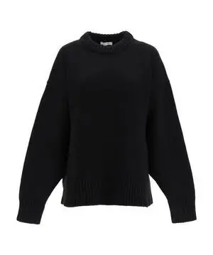 THE ROW Puff-sleeved Crewneck Jumper - Black