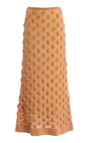 ZANKOV Crawford Wool-blend Midi Skirt - Tan