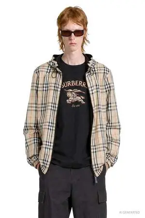 Burberry Reversible Check Nylon Windbreaker