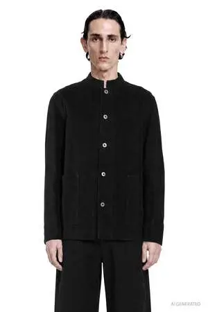 TAIGA TAKAHASHI Lot.307 Stand Collar Jacket - Black