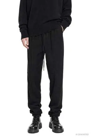 ANDREA YA AQOV Wool Cashmere Drawstring Pants