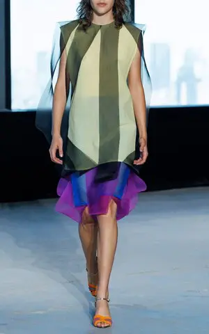 ZANKOV Amelie Silk Organza Midi Skirt