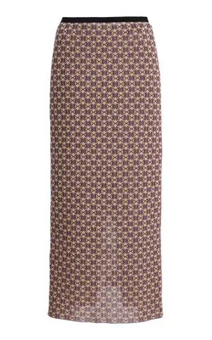 ZANKOV Alina Cotton-blend Jacquard Midi Skirt - Multi