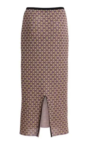 ZANKOV Alina Cotton-blend Jacquard Midi Skirt