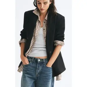 H&M Double-breasted Casual Blazer - Black