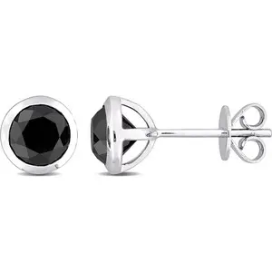 JULIANNA B. 2 Ctw Black Stud Earrings 14k