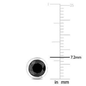 JULIANNA B. 2 Ctw Black Stud Earrings 14k