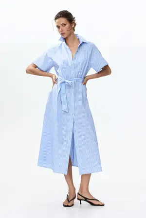 H&M Tie-belt Shirt Dress