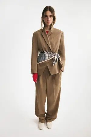 H&M Defined-waist Double-breasted Blazer