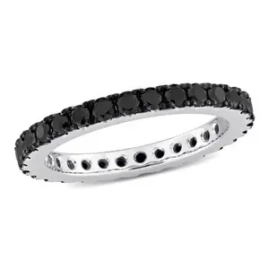 JULIANNA B. 1-1/4 Ctw Black Eternity Ring 14k