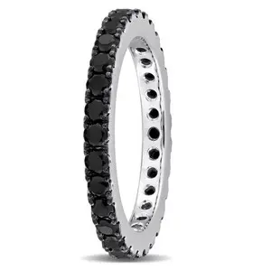 JULIANNA B. 1-1/4 Ctw Black Eternity Ring 14k