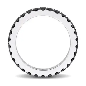 JULIANNA B. 1-1/4 Ctw Black Eternity Ring 14k