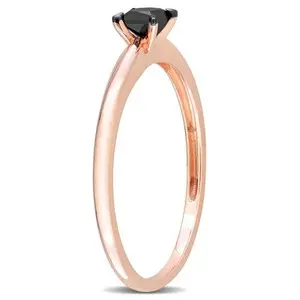 JULIANNA B. Black Princess Solitaire Ring 14k