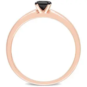 JULIANNA B. Black Princess Solitaire Ring 14k