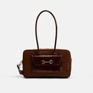 MARC NOLAN Serena Horsebit Shoulder Bag - Brown