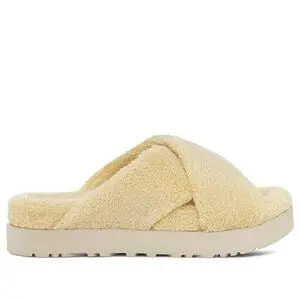 UGG Fluff Sugar Terry Cross Slide - Yellow