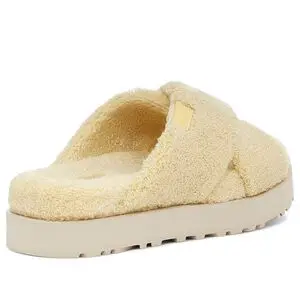 UGG Fluff Sugar Terry Cross Slide - Yellow