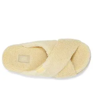 UGG Fluff Sugar Terry Cross Slide - Yellow