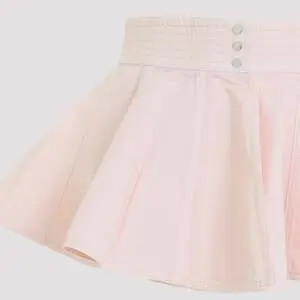 Alaïa Peplum Belt Tinted Denim Skirt - Multicolor