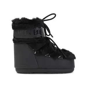 Moon Boot Icon Low Faux Fur Boot - Black