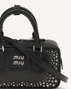 Miu Miu Arcadie Studded Leather Handbag