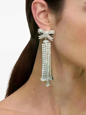 SELF-PORTRAIT Crystal Bow-motif Earrings