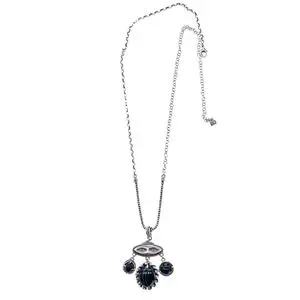 GEM KINGDOM Dark Chandelier Necklace - Black