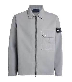 Stone Island Zip-up Overshirt - Grey