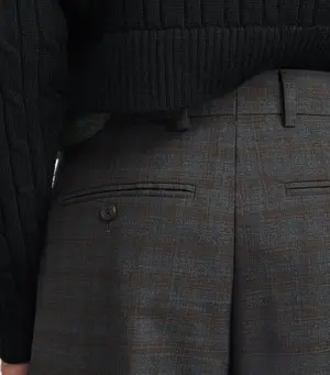 Dries Van Noten Wool Straight Trousers