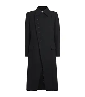 Dries Van Noten Wool Long Trench Coat