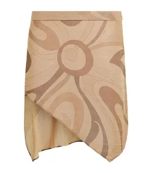 Emilio Pucci Lurex Marmo Print Mini Skirt - Metallic