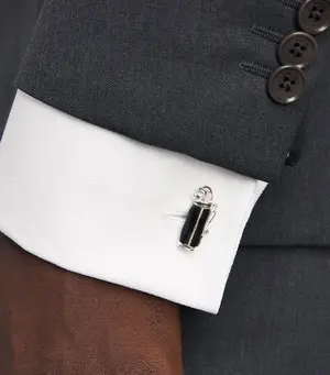 DEAKIN & FRANCIS Sterling And Enamel Golf Cufflinks