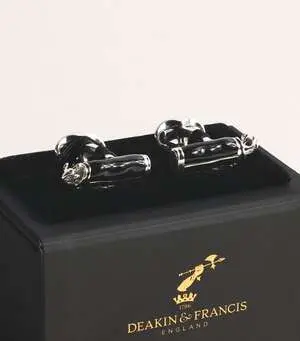 DEAKIN & FRANCIS Sterling And Enamel Golf Cufflinks