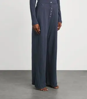 LESET Cotton Pointelle Lounge Trousers