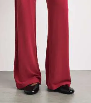 LESET Lauren Wide-leg Lounge Trousers - Red