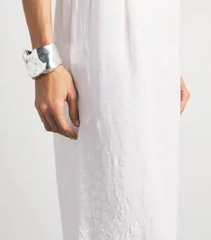 ERES Linen Albatre Embroidered Trousers - Ivory