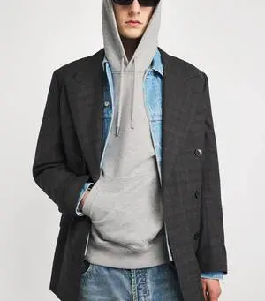 AMI Paris Cotton Embroidered De Coeur Hoodie