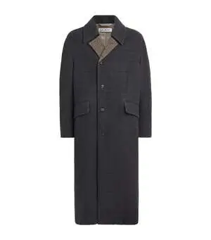 Our Legacy Mohair-blend Single-breasted Overcoat